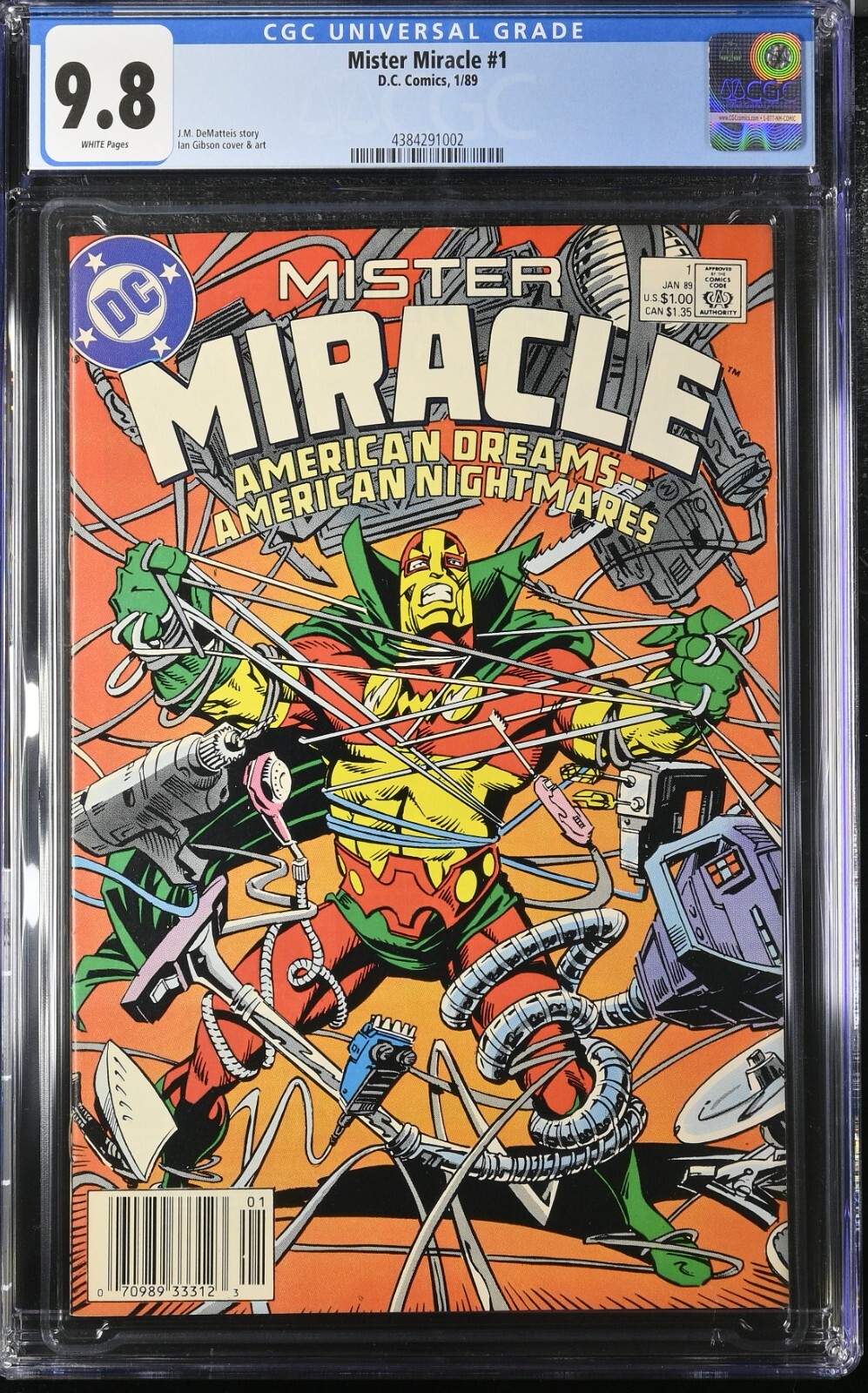 🔥 MISTER MIRACLE #1 NEWSSTAND CGC NM/MT 9.8 1989 Oberon Big Barda Dr ...