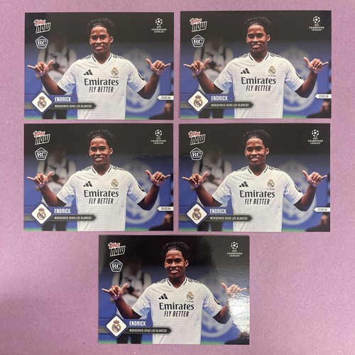 (5) 2024 Topps Now UCL ENDRICK #142 RC Rookie-WONDERKID JOINS LOS ...