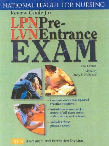 Review Guide for LPN/LVN Pre Entrance Exam National League for Nursing ...