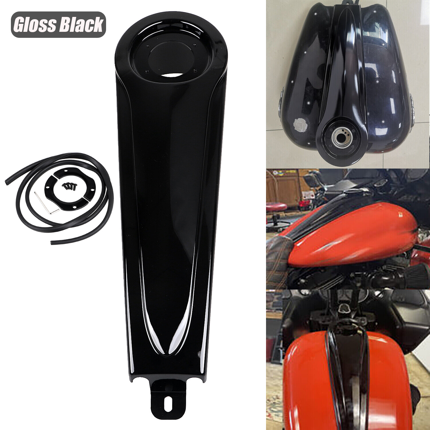 Glossy Stretched Dash Fuel Gas Tank Console Panel For Harley Road ...