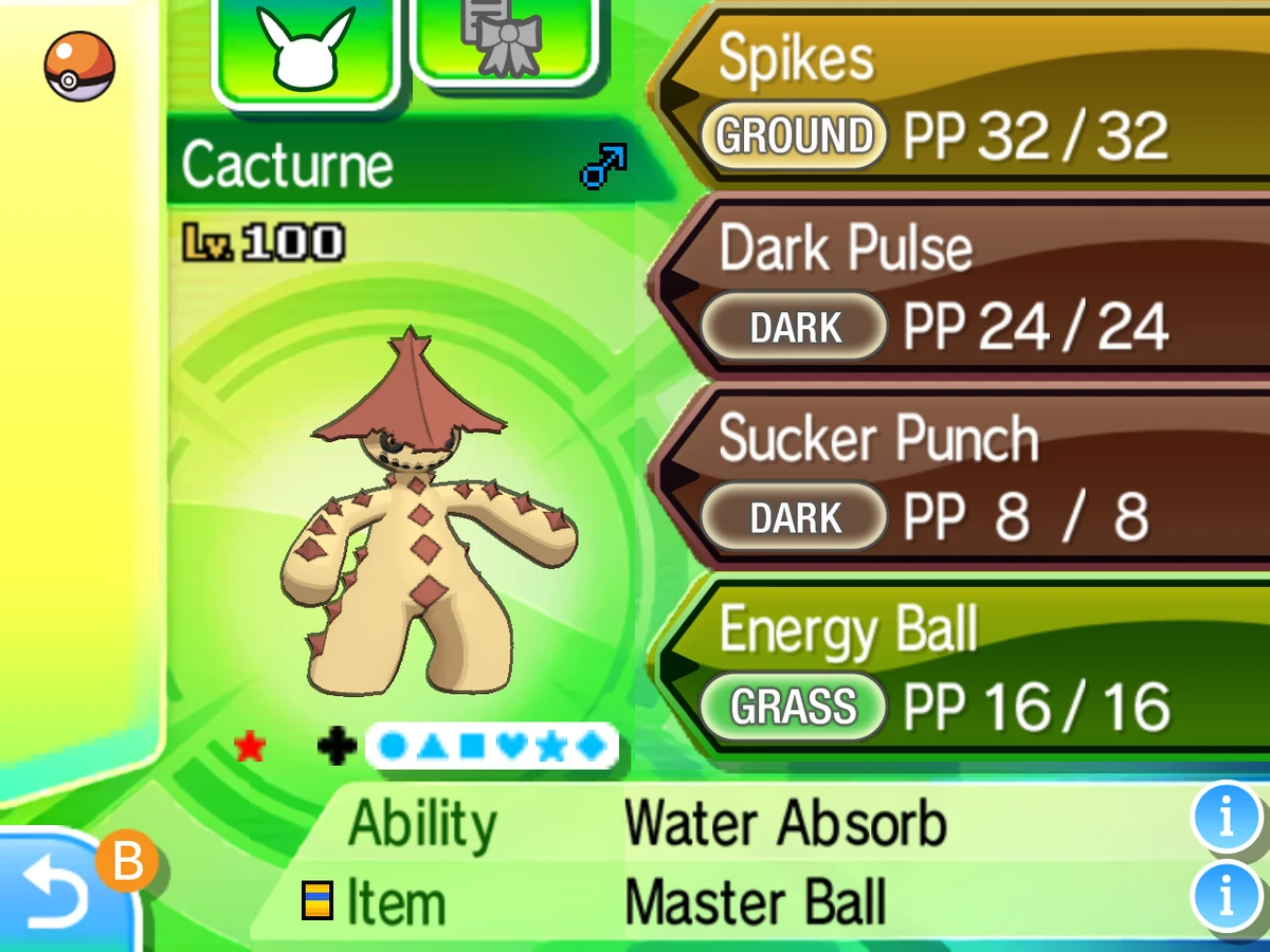 Shiny Cacturne Pokemon X