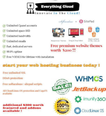 Reseller Web Hosting with cPanel/WHM +Enhanced Features Fast +SSD ...