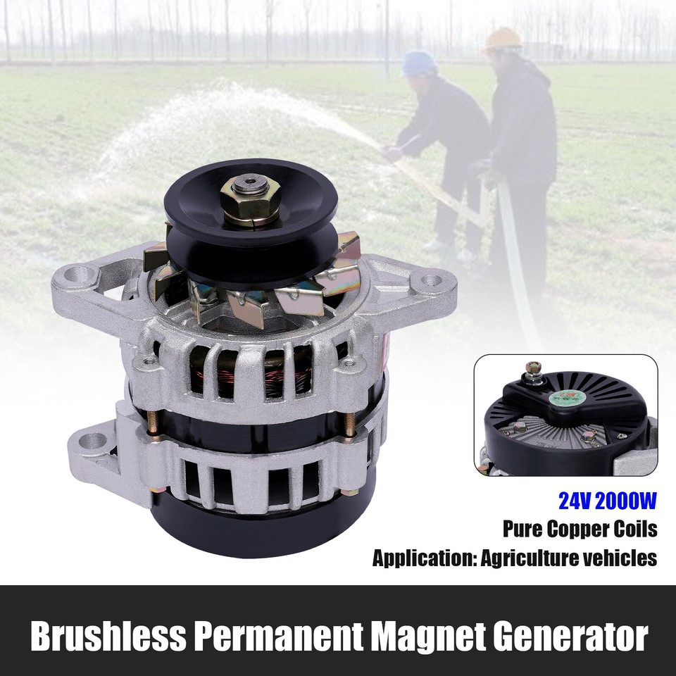 2000W Permanent Magnet Synchronous Generator PMA Brushless Generator ...