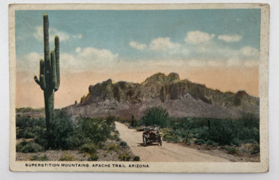 Postcard AZ Superstition Mountains Apache Trail Arizona White Border | eBay