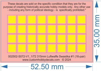 German WWII Luftwaffe Swastika Decals - 1/72 1/144 - Water Decal | eBay