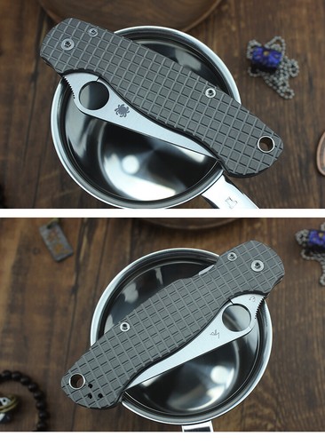 2PCS Titanium Handle Patch For Spyderco Paramilitary Folding Knife Gift ...