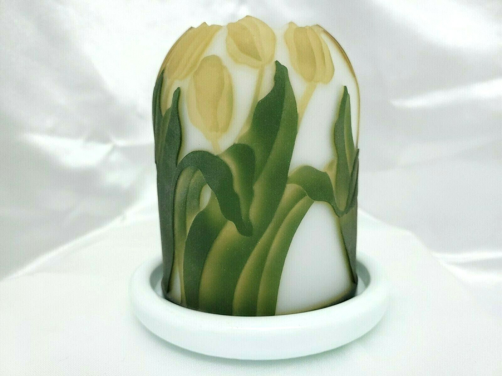 RARE Kelsey Murphy/Pilgrim Tulips Cameo Sand Carved Fairy Lamp/Light ...