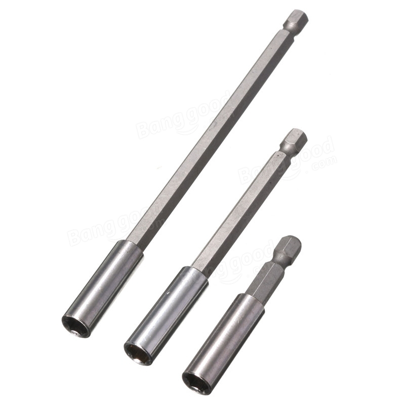 3x Magnetic Bit Extension Holder 2"/4"/6" Quick Change 1/4" Hex Shank ...