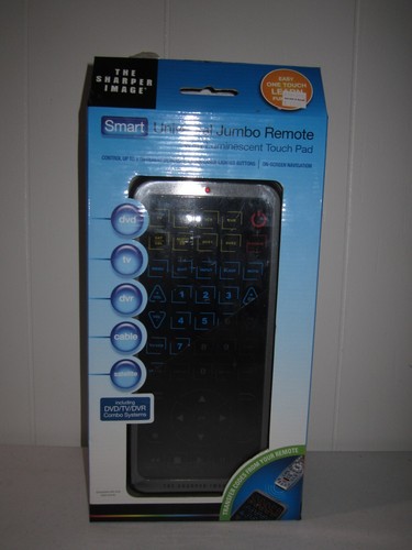 Sharper Image Smart Universal Jumbo Remote With Luminescent Touch Pad ...