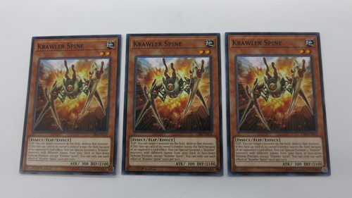 3x ( 2x 1ST / 1x UNL ) KRAWLER SPINE CIBR-EN016 COMMON YUGIOH NM ...