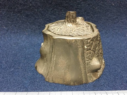 Bronze Water-Dropper Calligraphy Stump Wood W4inch Craftsmanship Japan ...