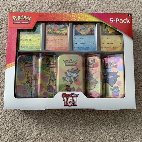 Pokemon Scarlet & Violet 151 Mini Tins (5 Pack) (Sealed) (Costco bundle ...