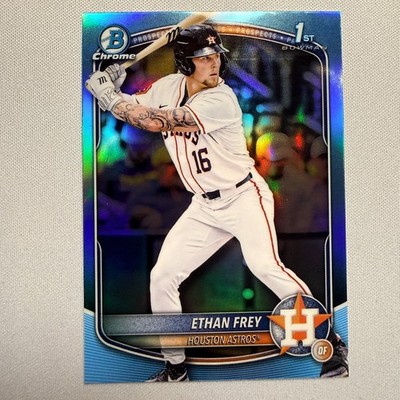 2025 1st Bowman Chrome Ethan Frey Sky Blue Refractor BDC-67 Astros | eBay