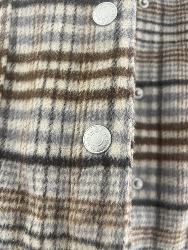 Sundance Catalog Reversible Coat Plaid Sherpa Fleece Size XL Womens | eBay