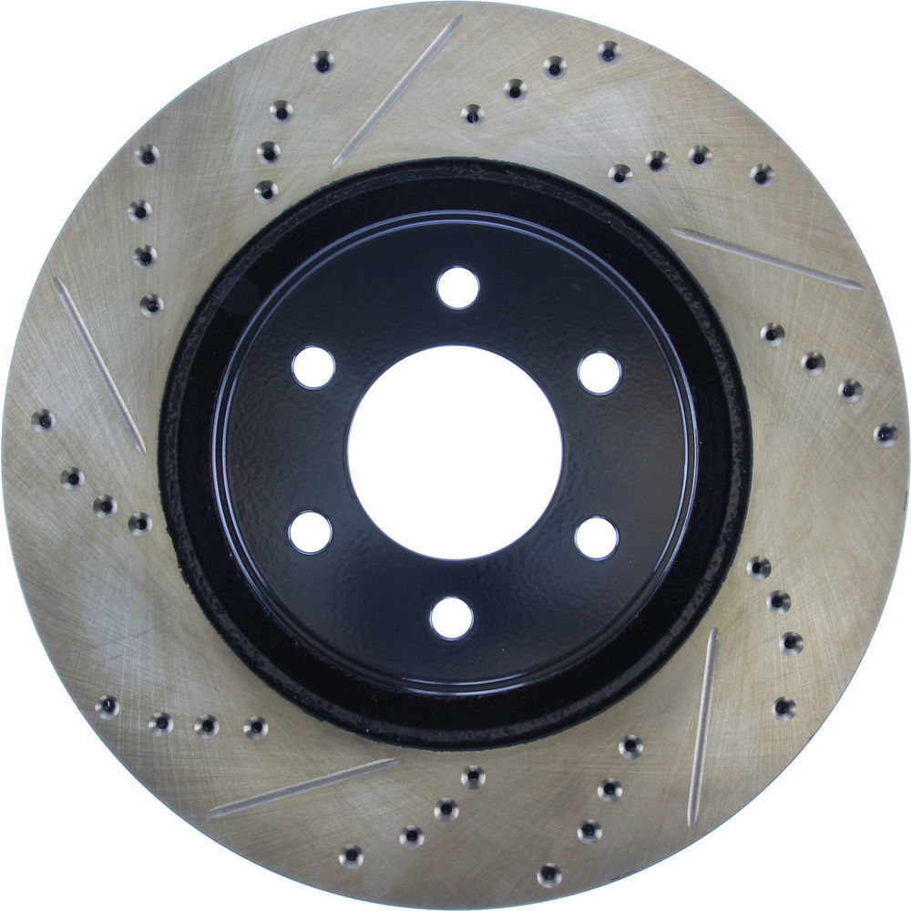 Disc Brake Rotor-Sport Cross-Drilled and Slotted Stoptech fits 92-02 ...