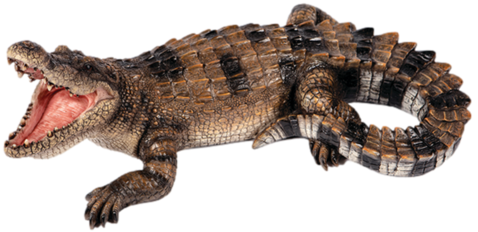 Snapping Crocodile Garden Ornament Resin Croc Statue Home Figurine ...