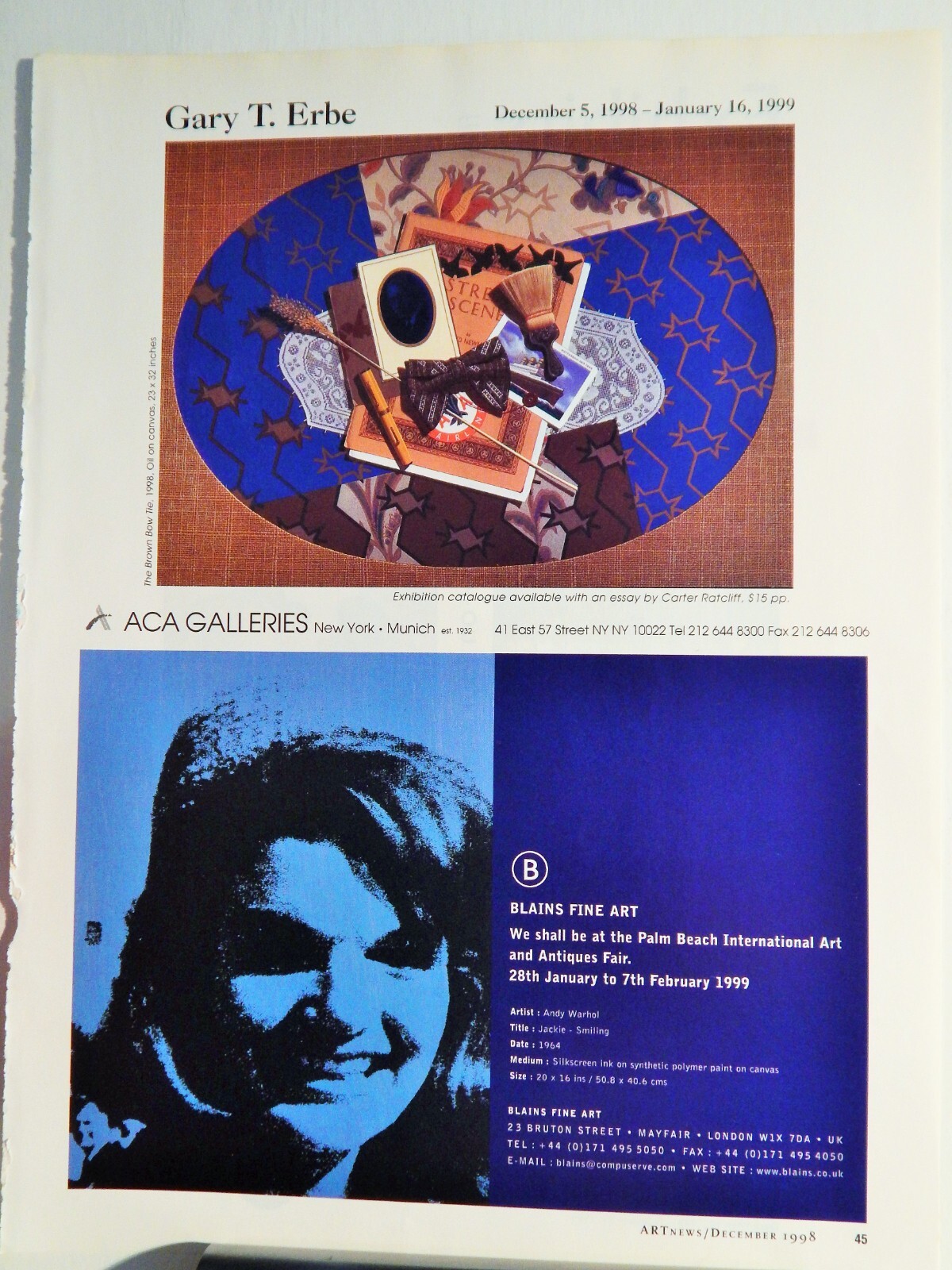 GARY T ERBE ART PIECE VTG ORIG 1998 ADVERTISEMENT | eBay