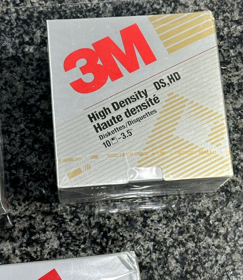 3 SEALED BOXES 3 x 10 Pack = 30 3M 8" Diskettes DS HD And 10 DS NEW NOS ...