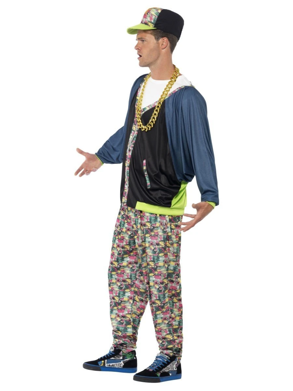 New Adult Male 80's Rap Hip Hop Retro Rapper Smiffys Fancy Dress ...