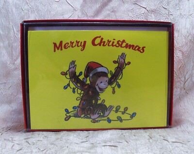 Curious George Twelve Merry Christmas Cards with Envelopes New - SEE ...