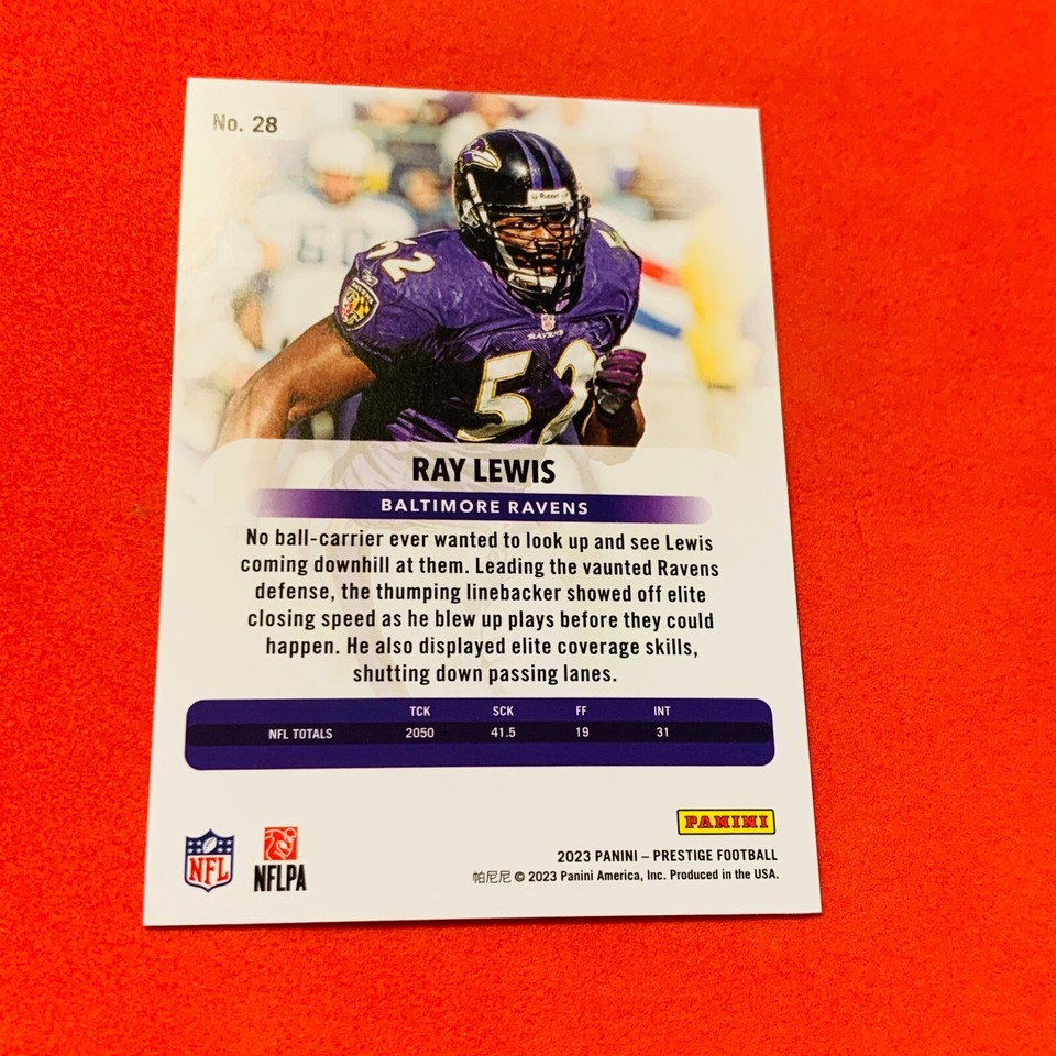 Ray Lewis .. Baltimore Ravens .. 2023 Prestige Base Card 28 | eBay
