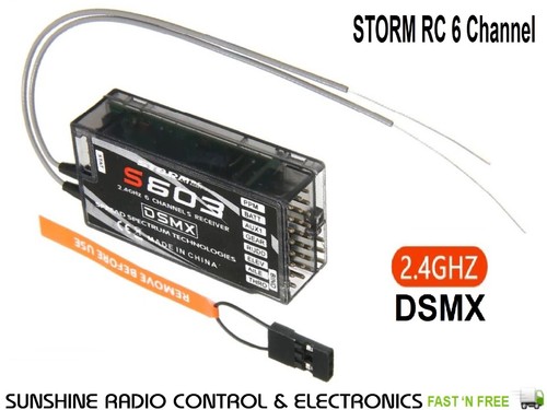 RC Receiver Storm S603 DSMX DSM2 Spektrum & Satellite Compatible 6 ...