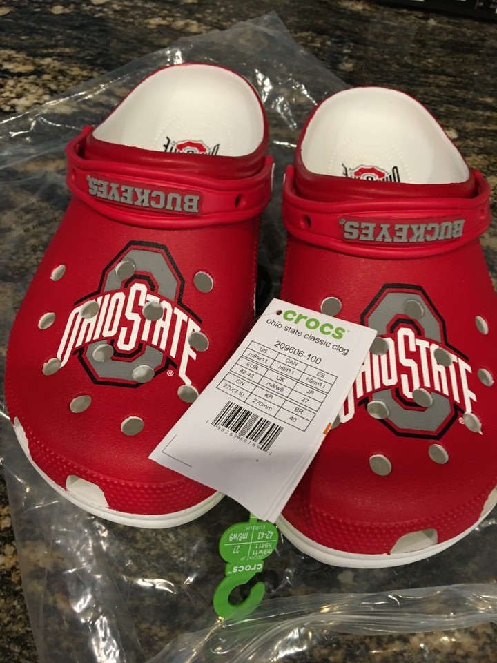 NEW Mens Crocs Ohio State Buckeyes Clogs, size 9 shoes | eBay