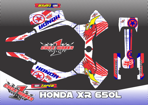 HONDA XR 650L XR650 CUSTSTOM GRAPHICS KIT GRAFICAS DECAL WARcraft | eBay