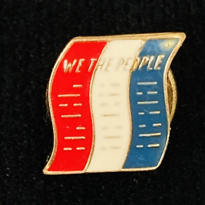 VTG‼ US Constitution Scroll "We the People" Enamel Lapel Pin Tie Tack ...