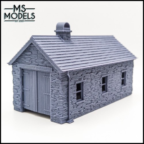 Narrow Gauge Slate Built Engine Shed for 009 OO9/O16.5 Model Railway ...