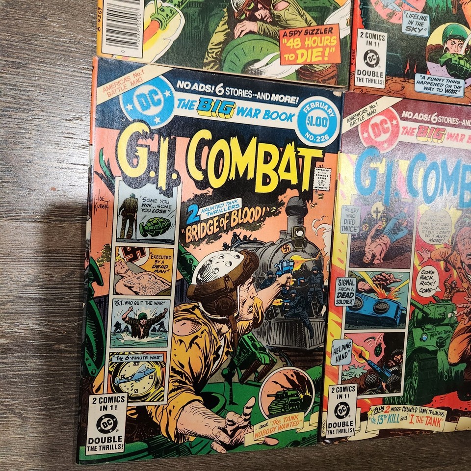 BRONZE & COPPER AGE DC WAR COMIC BOOK LOT: MEN OF WAR, G.I. COMBAT; SEE ...