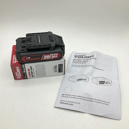 Hyper Tough HT Charge 20V ax 2.0Ah Lithium-Ion Battery Pack HT21-401 ...