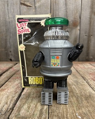 Vintage 1977 Battery Op “Lost In Space” AHI 10” Robot Tin Toy In Box No ...