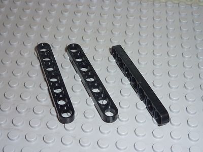 3 x LEGO TECHNIC Black beam ref 32065 / set 8266/3038/8257/8462/8305 ...