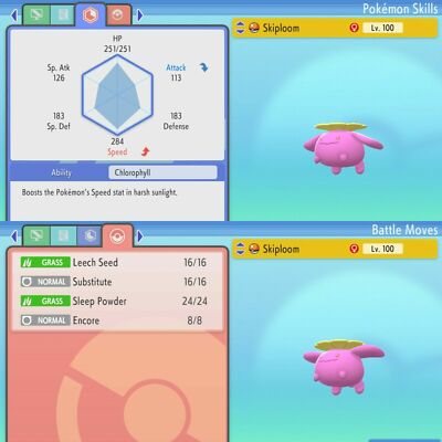 Shiny Skiploom 6IV Pokemon Brilliant Diamond Shining Pearl Max EV ...