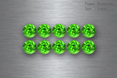 4 MM EXQUISITE RARE NATURAL ROUND BEAUTIFUL GREEN TEKTITE MOLDAVITE GEM ...