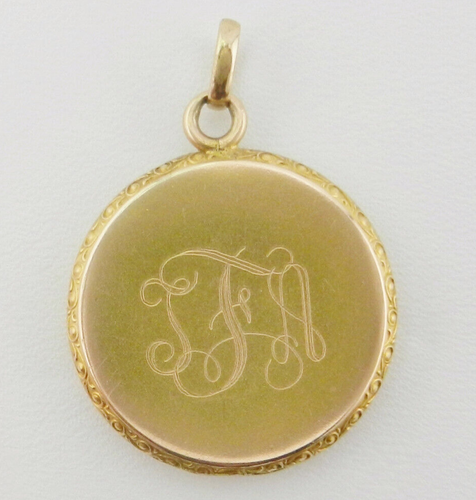 Antique Victorian W&SB Blackinton Gold Filled Photo Locket Pendant 1 ...