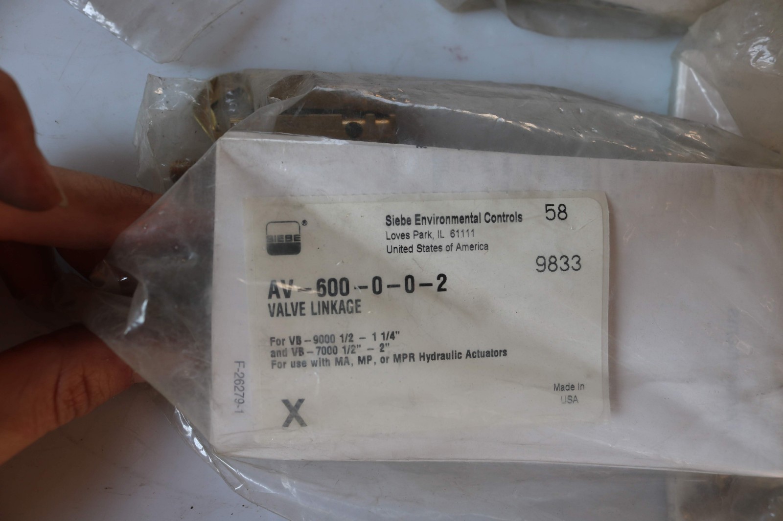 Siebe AV-600-0-0-2 Actuator Valve Linkage Kit AV600 | eBay