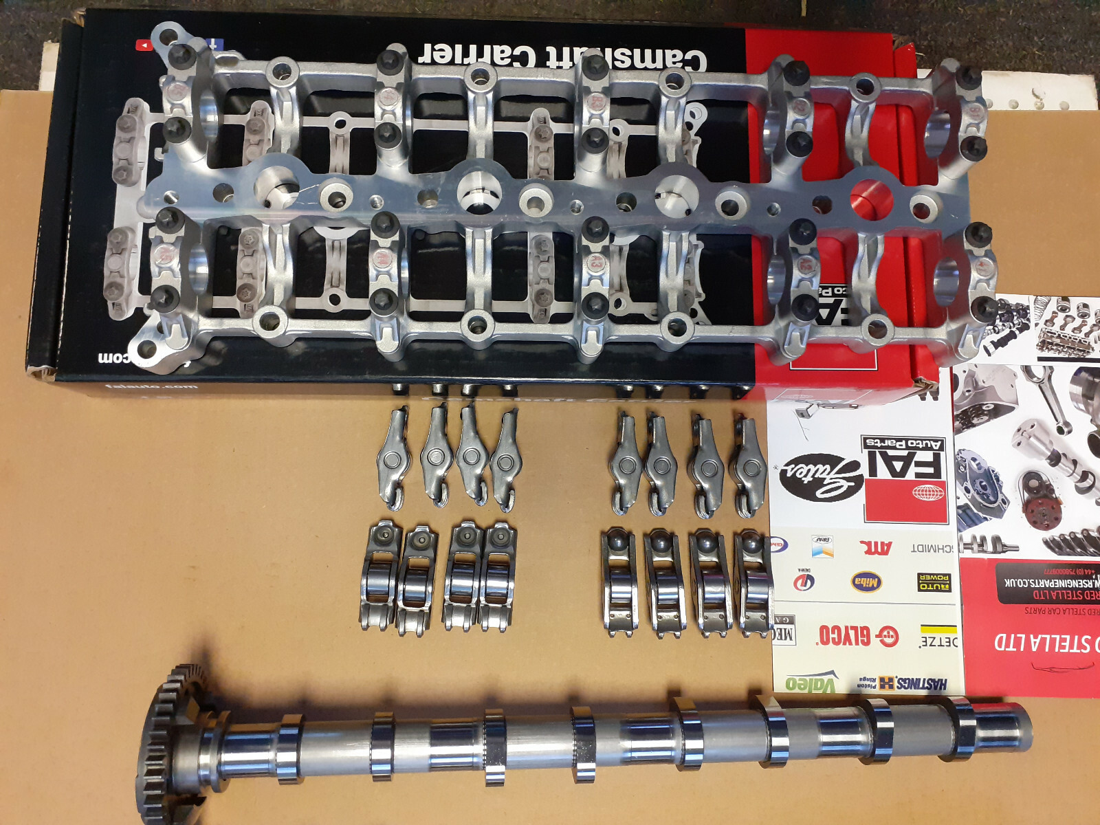 INLET EXHAUST CAMSHAFTS 16 ROCKER ARMS CAM CARRIER KIT BMW MINI 1.6 2.0 ...