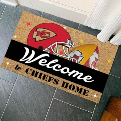Welcome To Chiefs Home Door Mat, Chiefs Family Welcome Doormat. | eBay