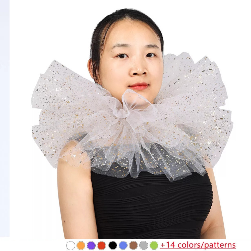 Medieval Lady Mesh Neck Collar Elizabeth Ruff Circus Collar for ...