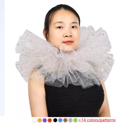 Medieval Lady Mesh Neck Collar Elizabeth Ruff Circus Collar for ...