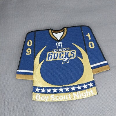 Laredo Bucks Texas BOY SCOUT NIGHT 09 10 Jersey ML Hockey Team Iron On ...