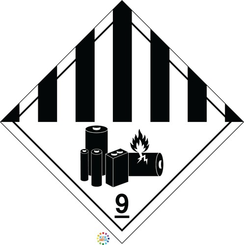 Class 9A - Lithium Battery 9 - Sign/Sticker in Multi Sizes & Materials ...