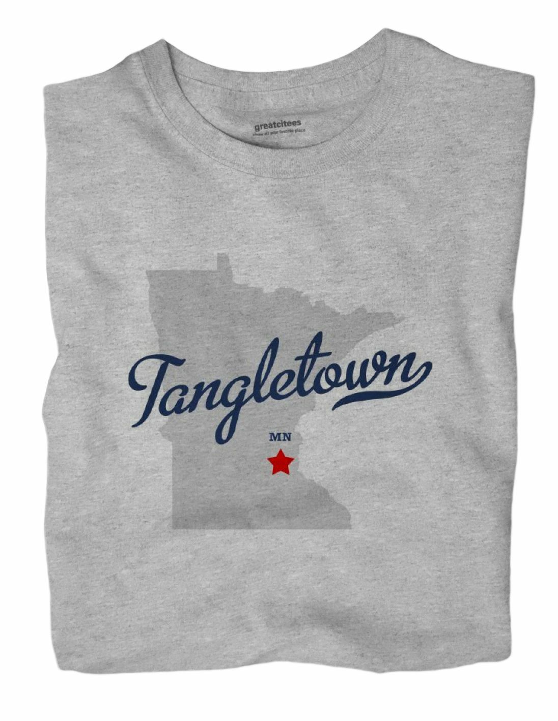 Tangletown Minnesota MN T-Shirt Minneapolis MAP | eBay