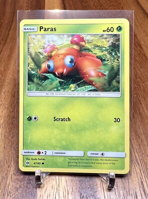 Paras 4/149 Sun and Moon Pokemon Card NM | eBay