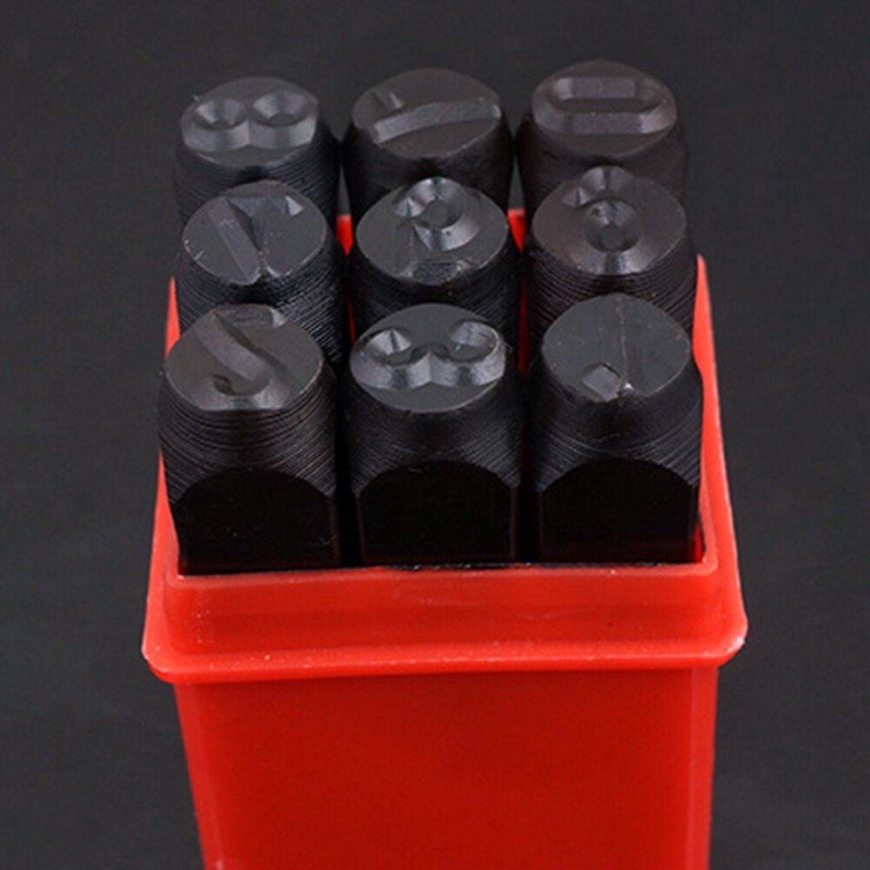 US 5MM NUMBER PUNCH STAMP SET 9pc Hardened Bearing Steel Metal Stamping ...