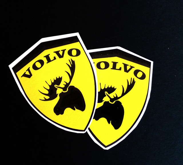 volvo shield decal moose head elk sticker interior exterior sticker 2X ...