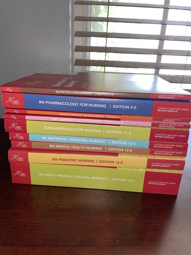 ATI Nursing Education RN Content Mastery Series Review Module Set of 9 ...