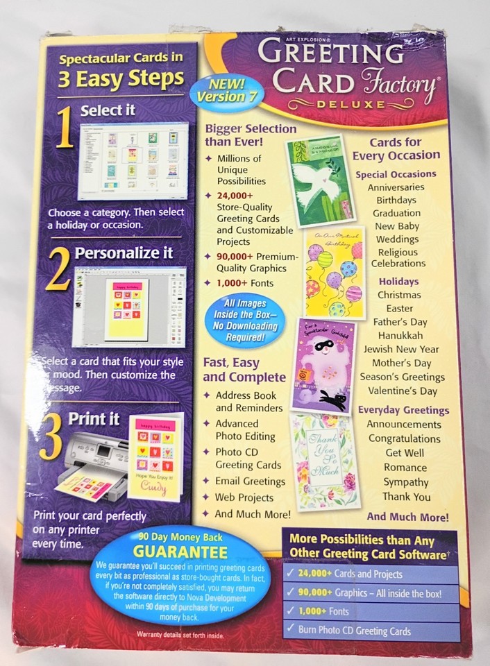 Art Explosion Greeting Card Factory Deluxe Version 7 | eBay